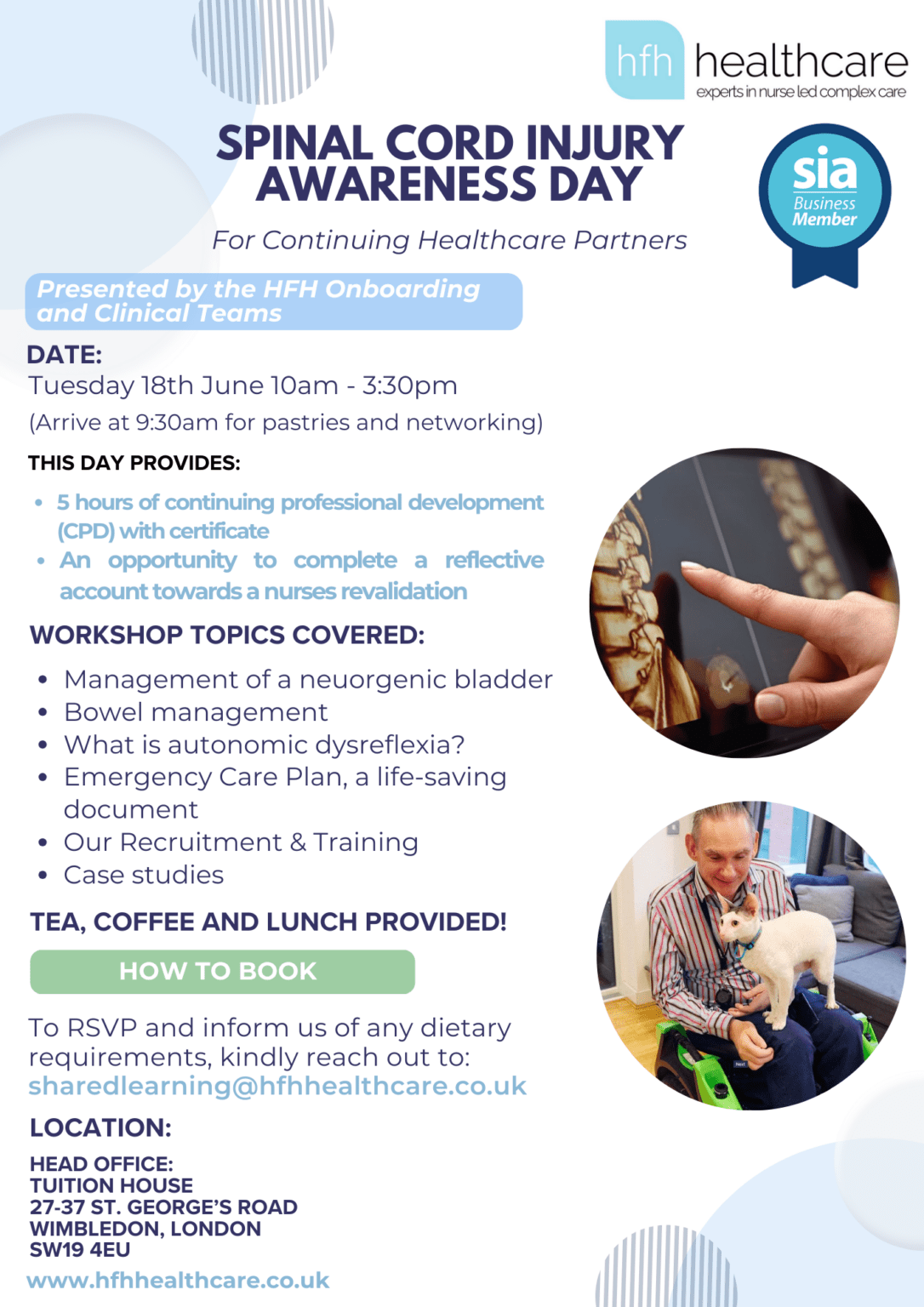 Our Upcoming Event: Spinal Cord Injury Awareness Day | HFH Healthcare